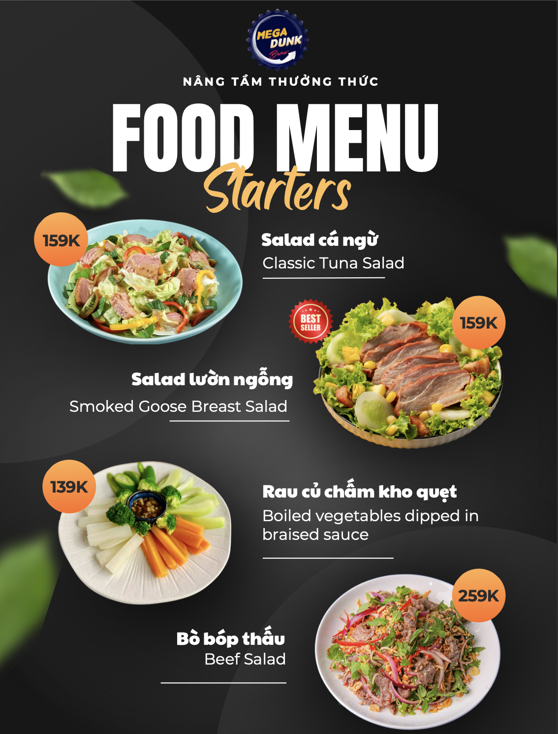 Nhà hàng Mega Dunk Bistro Nguyễn Chánh - Món Á Âu và bia tươi