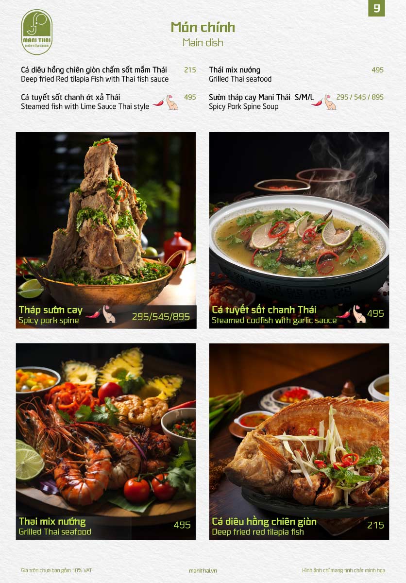 Nhà hàng Mani Thai Nguyễn Đình Chiểu | Hương vị Thái hiện đại