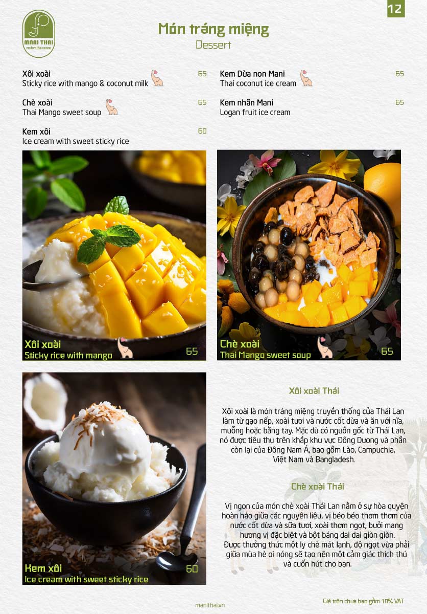 Nhà hàng Mani Thai Nguyễn Đình Chiểu | Hương vị Thái hiện đại