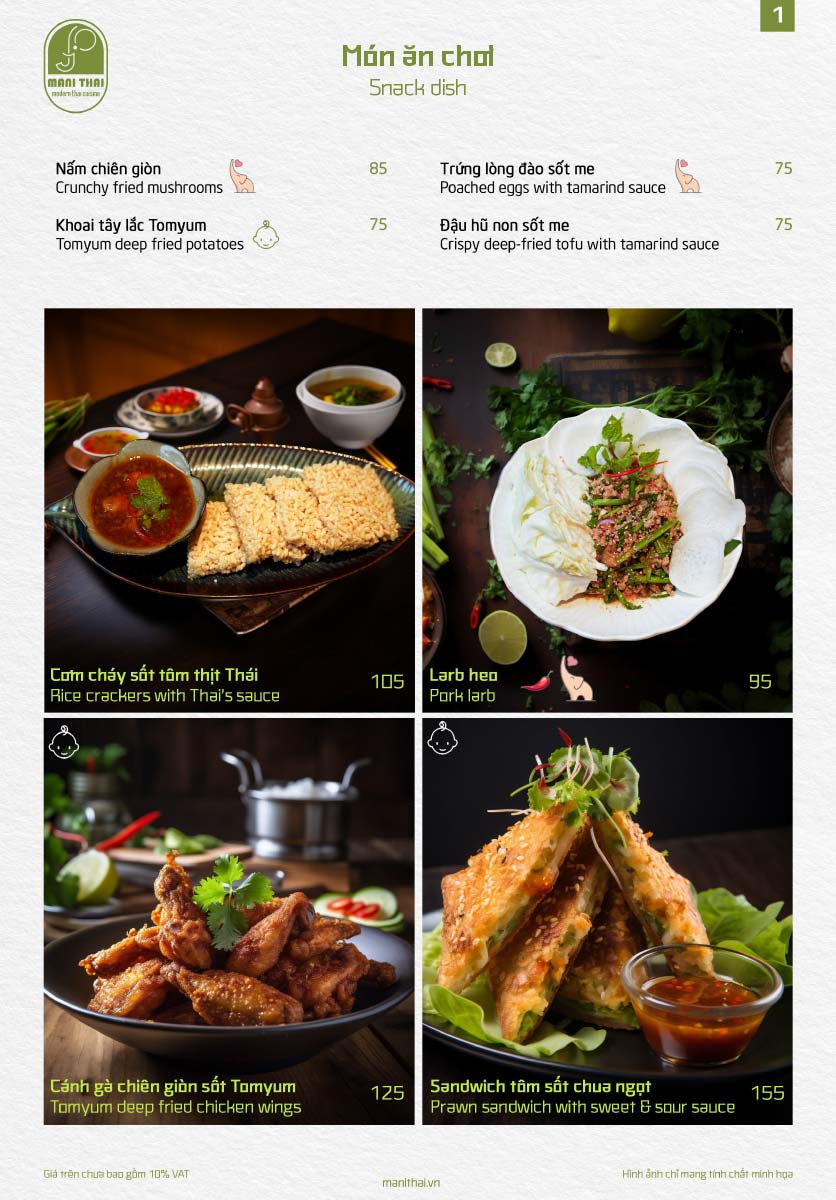 Nhà hàng Mani Thai Nguyễn Đình Chiểu | Hương vị Thái hiện đại