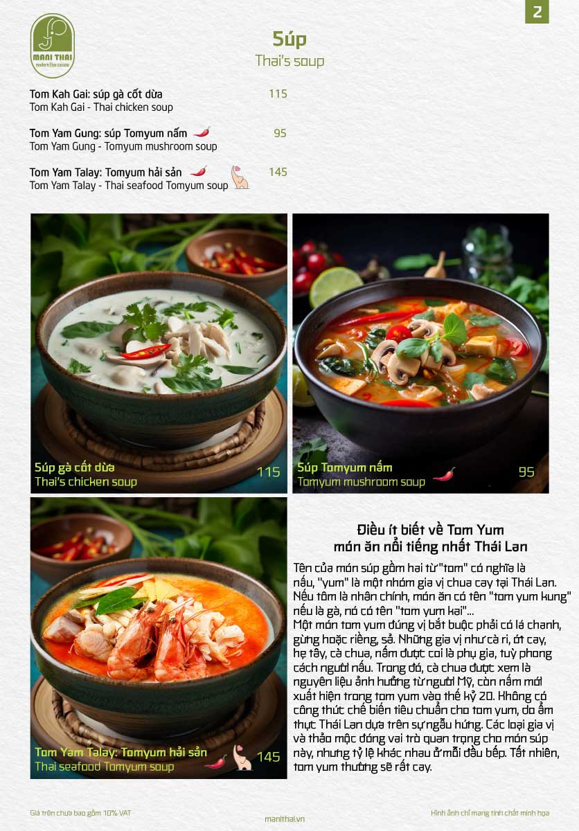 Nhà hàng Mani Thai Nguyễn Đình Chiểu | Hương vị Thái hiện đại