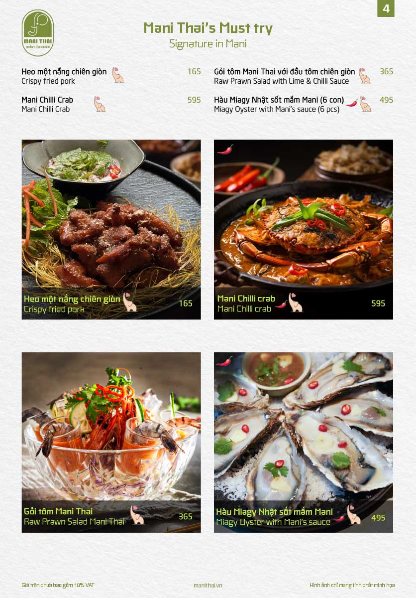 Nhà hàng Mani Thai Nguyễn Đình Chiểu | Hương vị Thái hiện đại