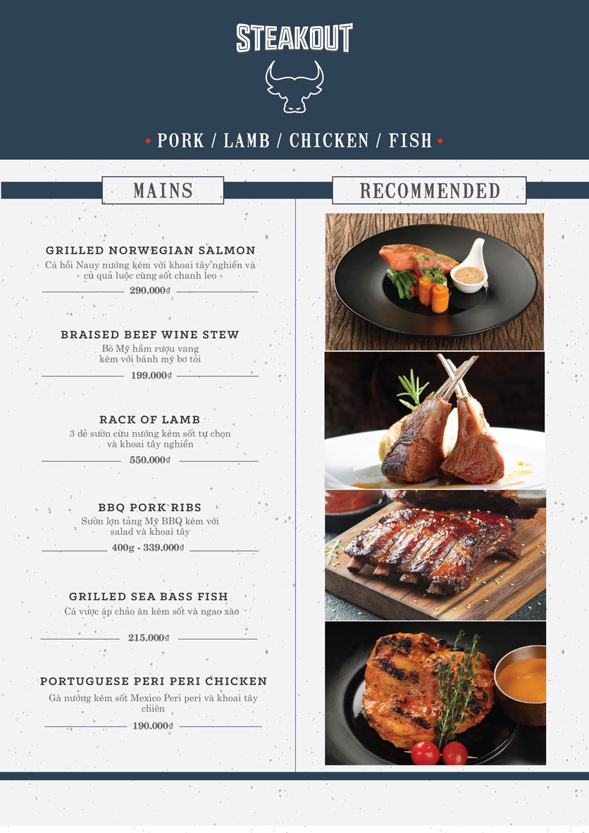 Nhà hàng Steakout - Trần Hưng Đạo - Beefsteak chuẩn vị châu Âu