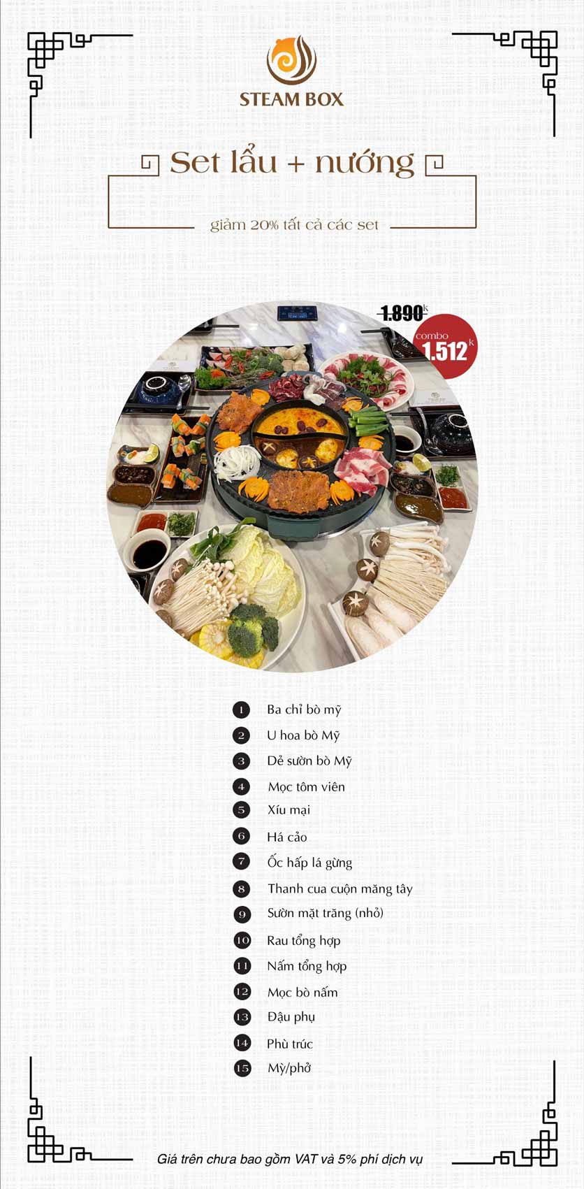 Lẩu hơi Steam Box Nguyễn Thị Định | Ưu đãi đặt bàn PasGo
