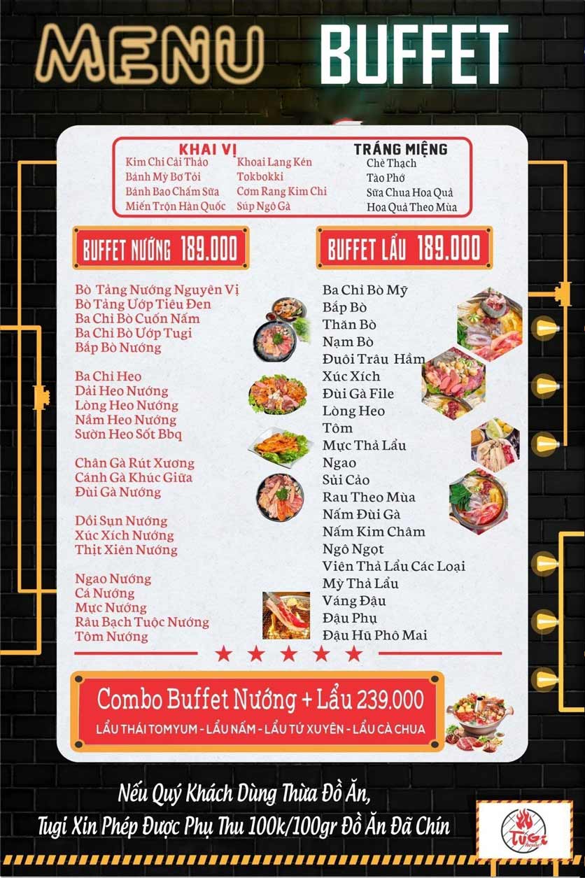 Buffet nướng lẩu TuGi House Võ Thị Sáu | Ưu đãi mới nhất đặt bàn PasGo