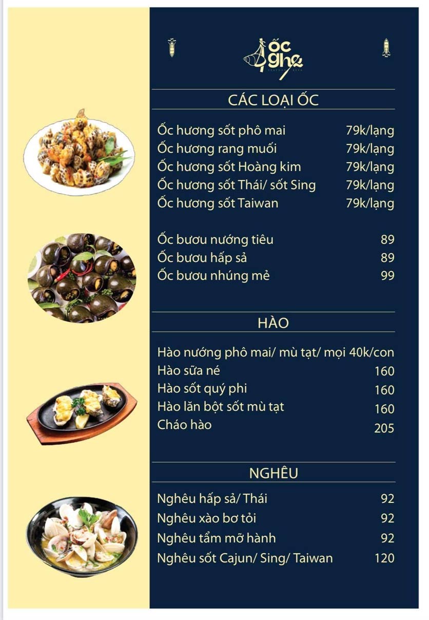 Ốc Ghe Rooftop Trần Quang Khải | Ưu đãi mới nhất