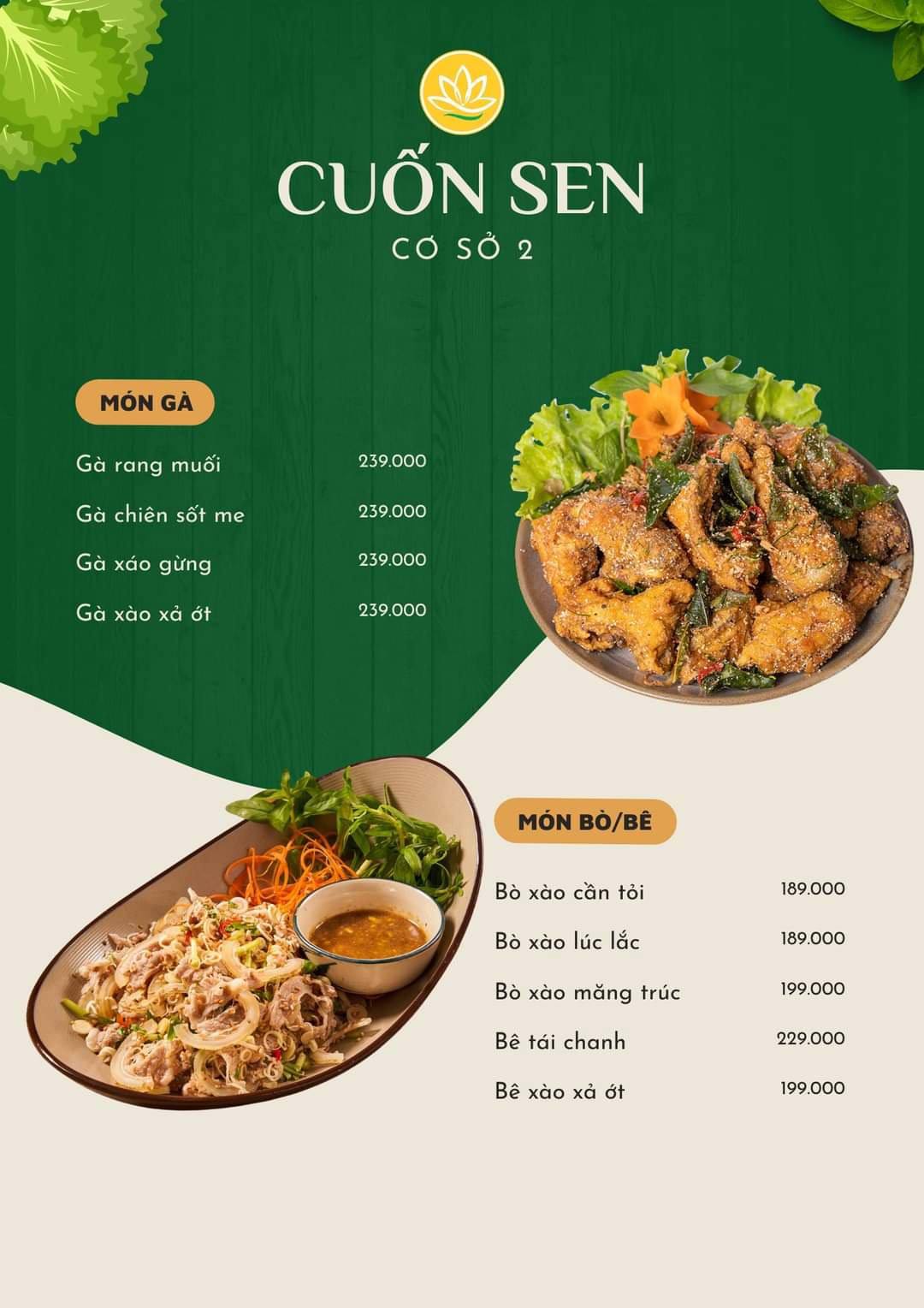 Cuốn Sen - Nguyễn Văn Lộc | MENU & Ưu đãi đặt tiệc sinh nhật