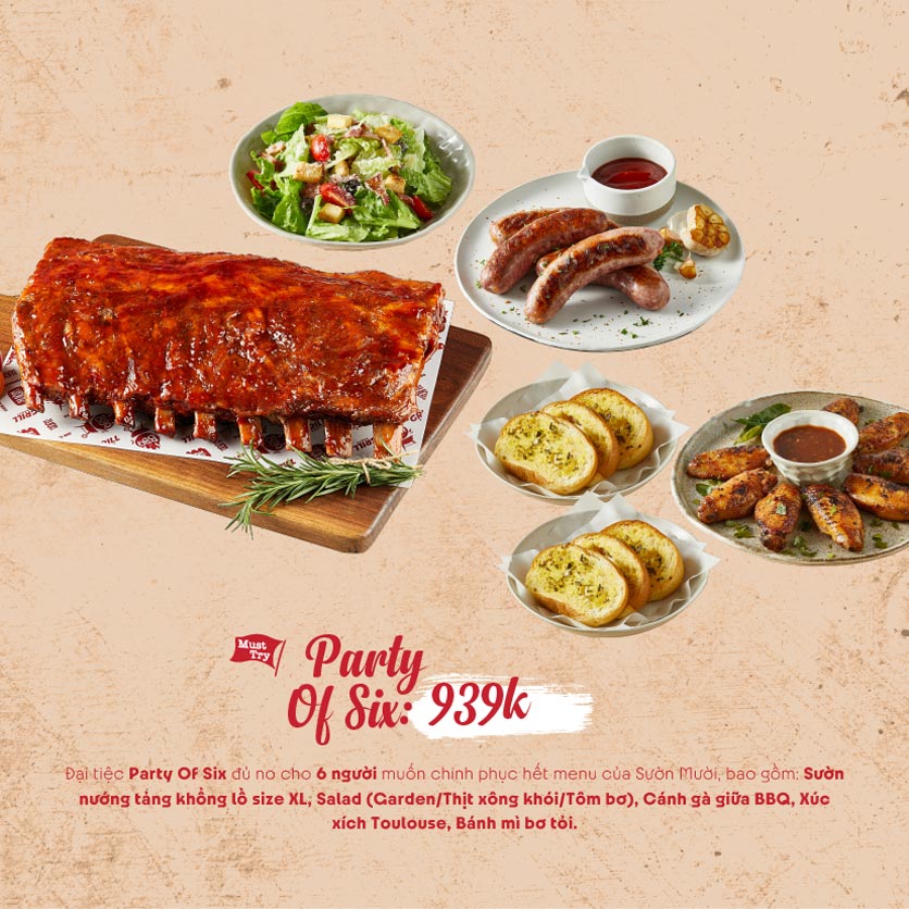 Sườn Mười Nguyễn Văn Lộc - Sườn nướng BBQ | Bảng giá và ưu đãi