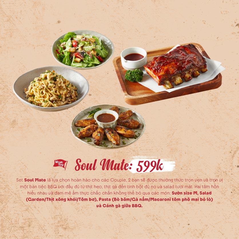 Sườn Mười Hàm Nghi - Sườn nướng BBQ | Đặt bàn PasGo kèm ưu đãi