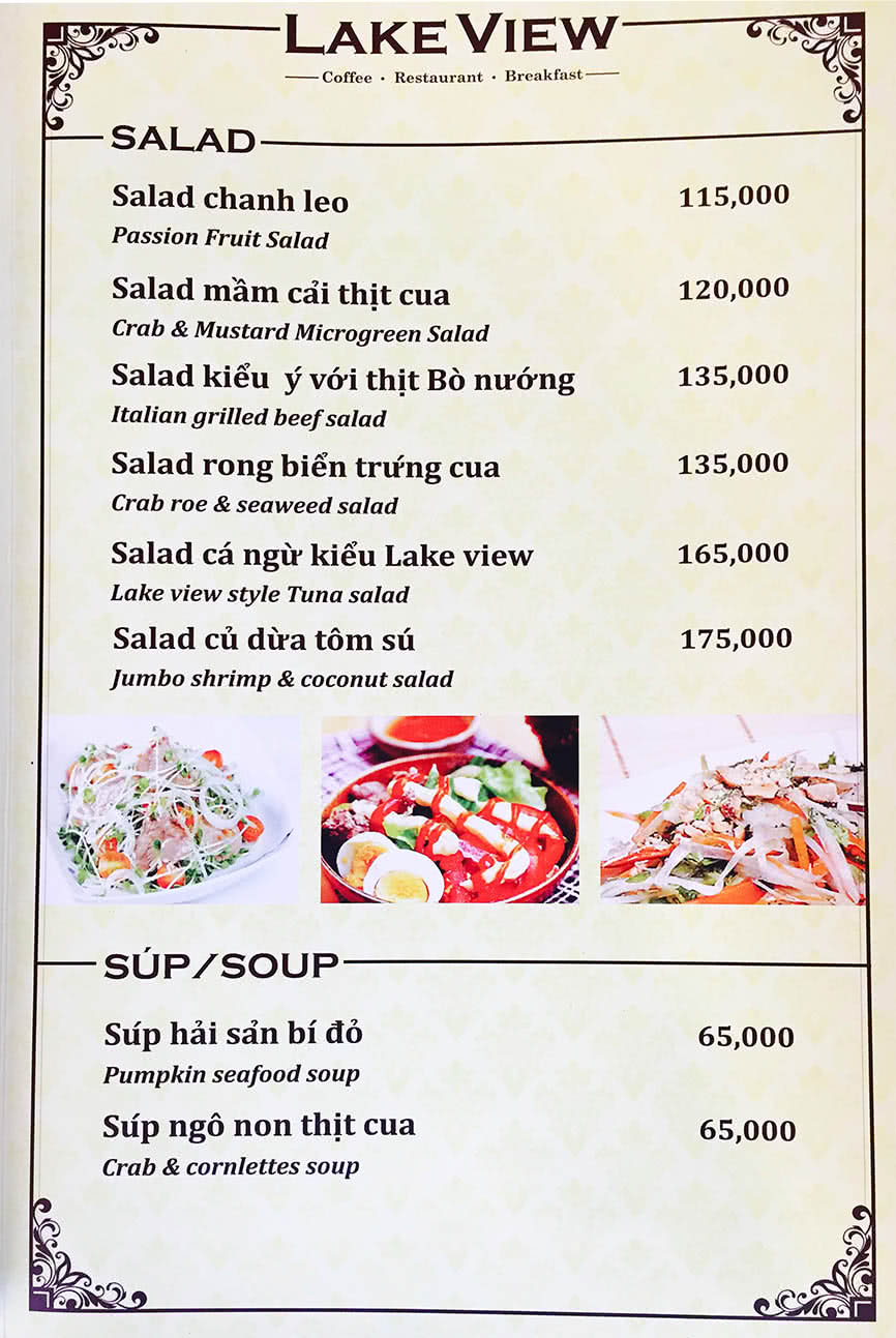 Nhà hàng Lake View - Hoàng Cầu - Cafe, Ẩm thực Á Âu sang trọng