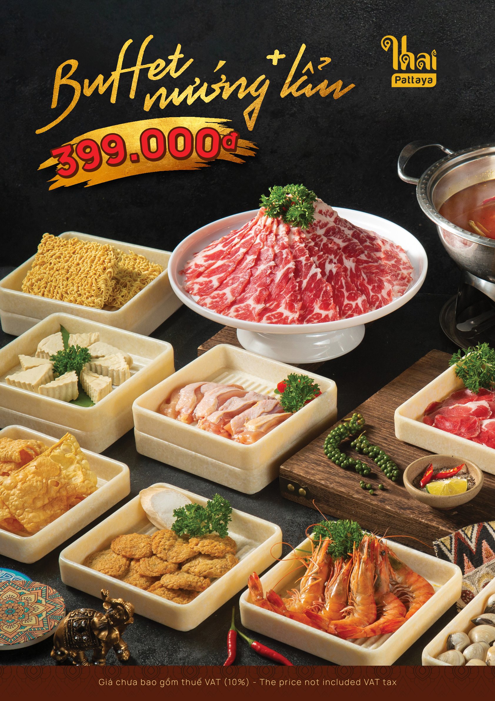 Nhà hàng Thai Pattaya Aeon Mall Hà Đông | Menu Buffet & Ưu đãi mới nhất