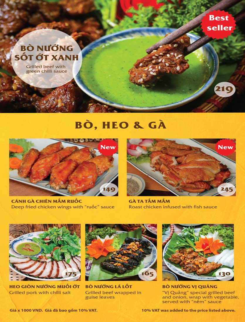 Nhà hàng Vị Quảng Nguyễn Chí Thanh – Hương vị xứ Quảng