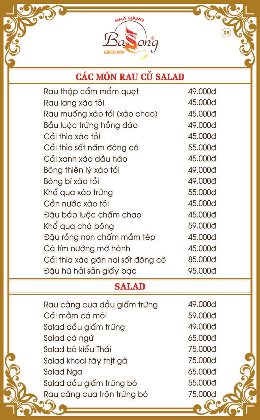 Ba Long – Hồng Đức | Chuyên hải sản và món Việt!