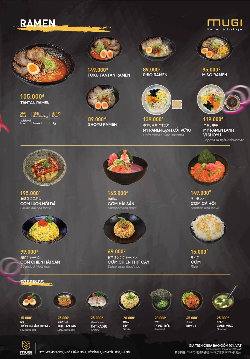 Mugi Ramen & Izakaya Hàm Nghi | XEM NGAY ƯU ĐÃI MỚI PasGo