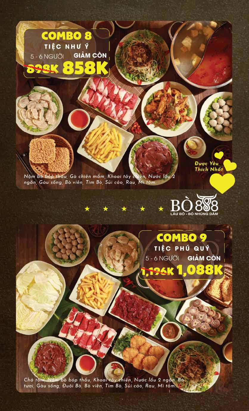 Bò 888 - Nguyễn Văn Lộc | Menu Ưu Đãi | Đặt bàn PasGo