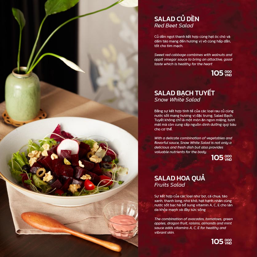 Mặt hàng Suất Buffet T2-CN, Giá 288K - Chay Vị Lai - Bùi Thị Xuân