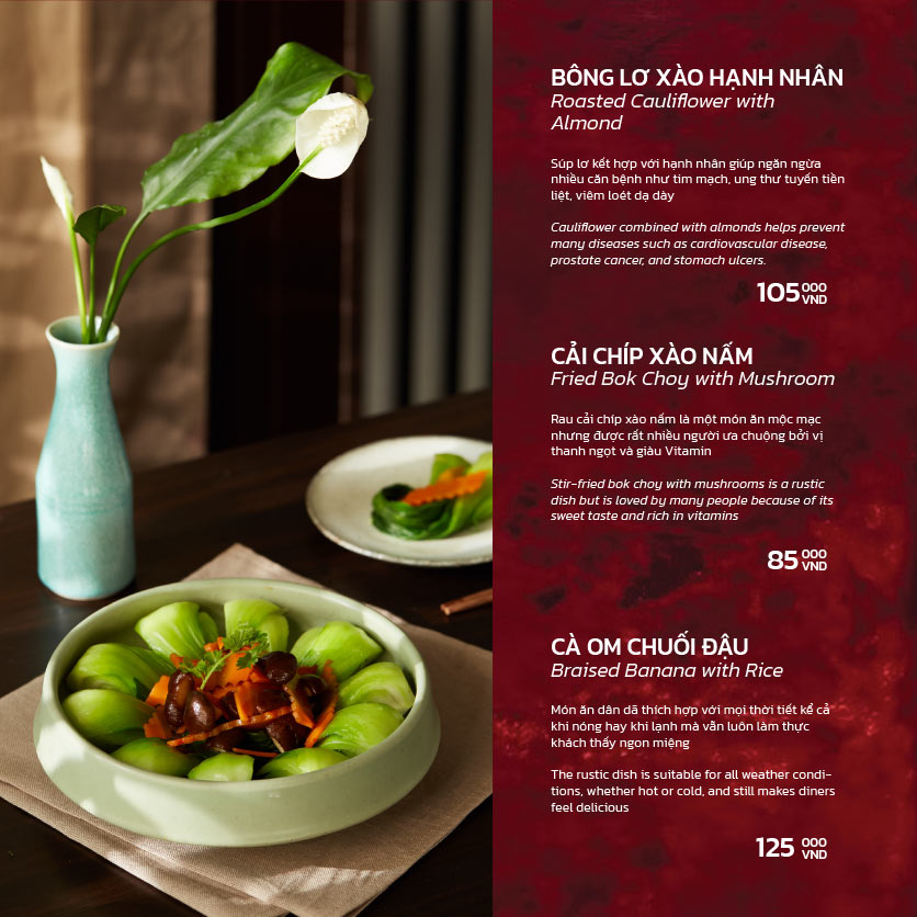 Mặt hàng Suất Buffet T2-CN, Giá 288K - Chay Vị Lai - Bùi Thị Xuân