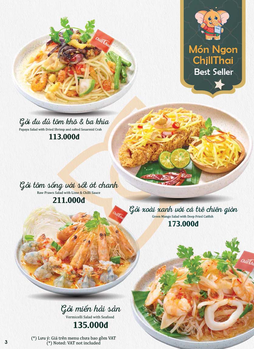 Chill Thái Cô Giang - Buffet Lẩu và gọi món Thái | Menu và ưu đãi mới nhất