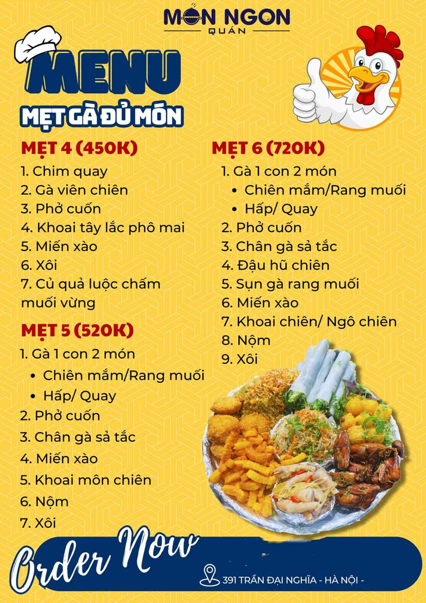 Nhà hàng Món Ngon Quán - Trần Đại Nghĩa | Menu & Ưu đãi mới nhất