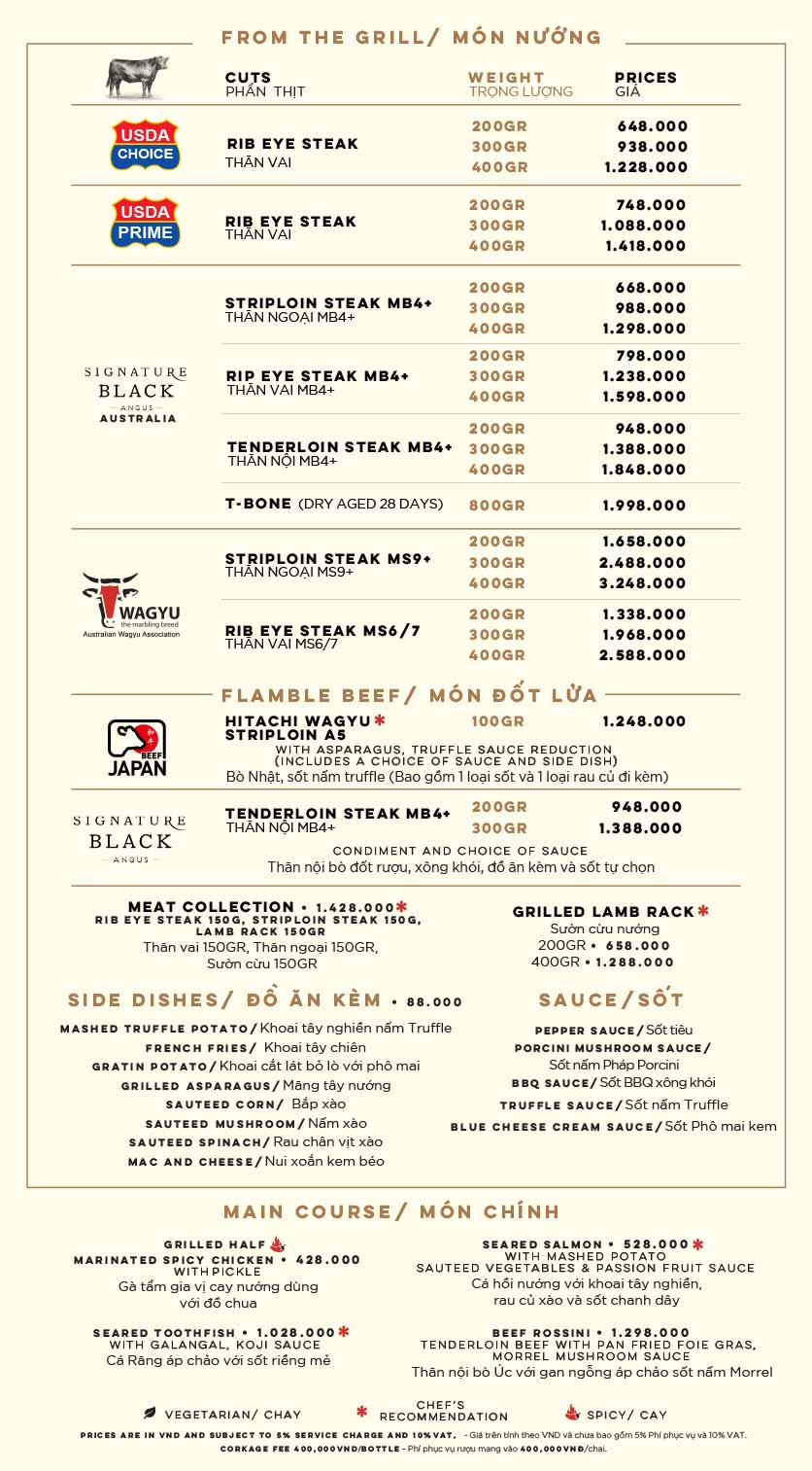 Moo Beef Steak Ngô Đức Kế | Giá, menu và ƯU ĐÃI mới nhất