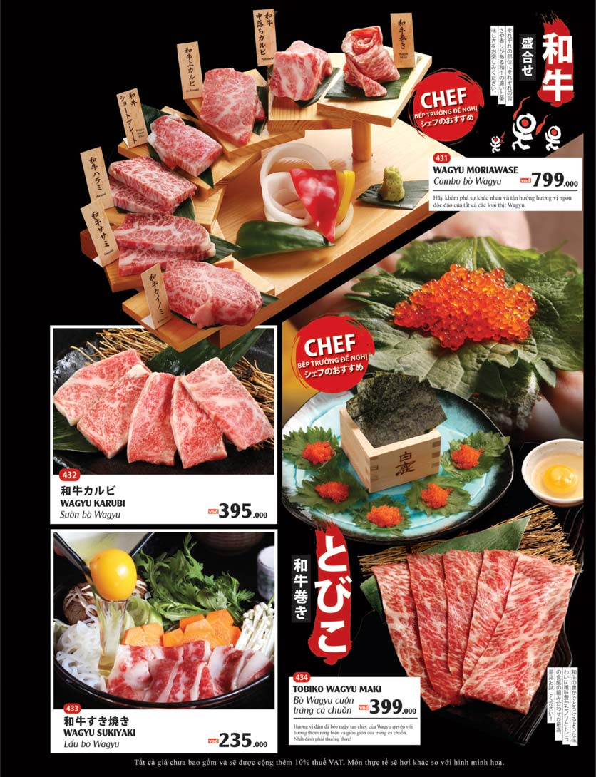 Gyu Shige Ngưu Phồn Đông Du | Xem Menu mới nhất