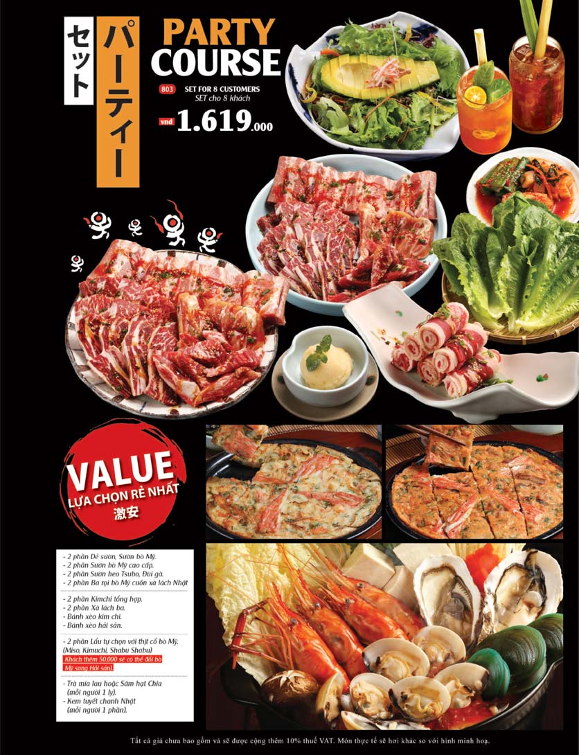 Gyu Shige Ngưu Phồn Đông Du | Xem Menu mới nhất