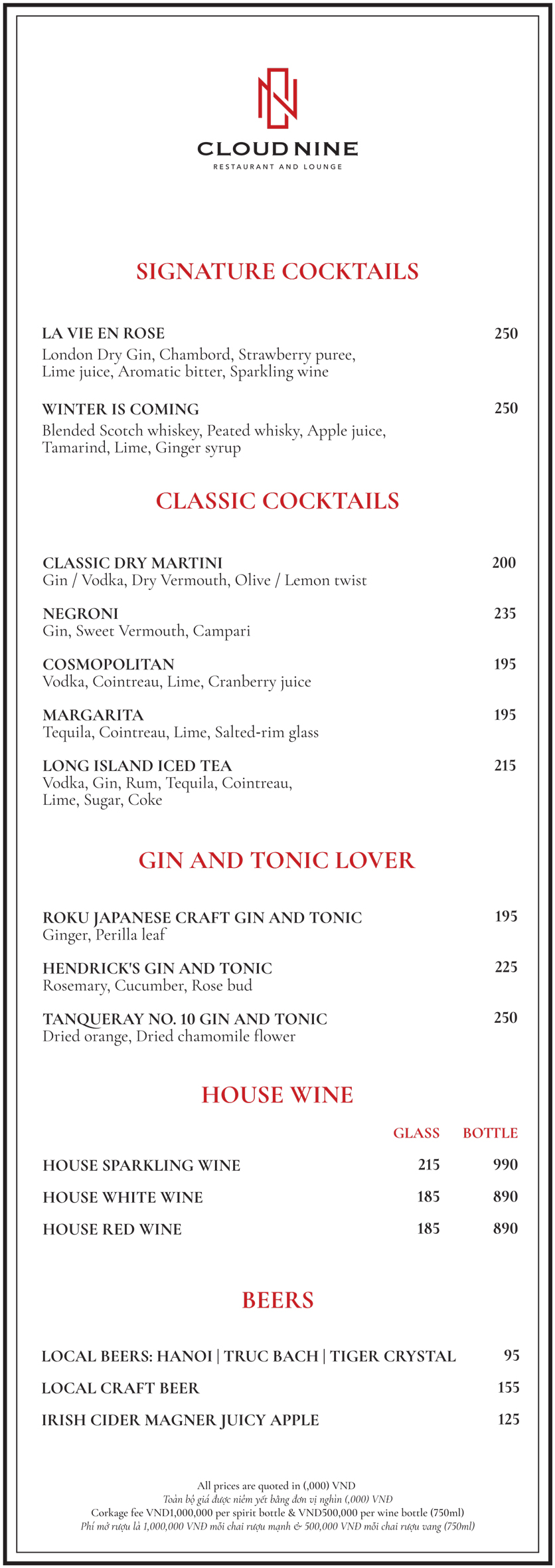 Cloud Nine Restaurant - Hàng Bè | Bữa tiệc Á - Âu từ trên cao