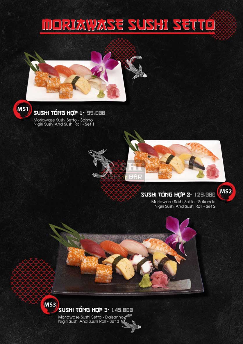 Hoshi Sushi Bàu Cát | Menu mới nhất