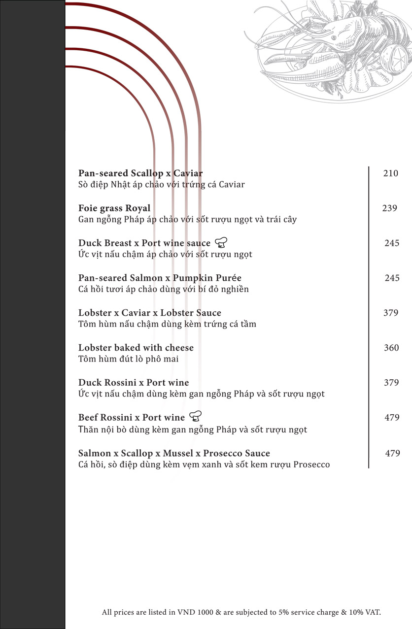 Nhà hàng Switch Restaurant - Ngô Đức Kế | Bữa tiệc ẩm thực Âu