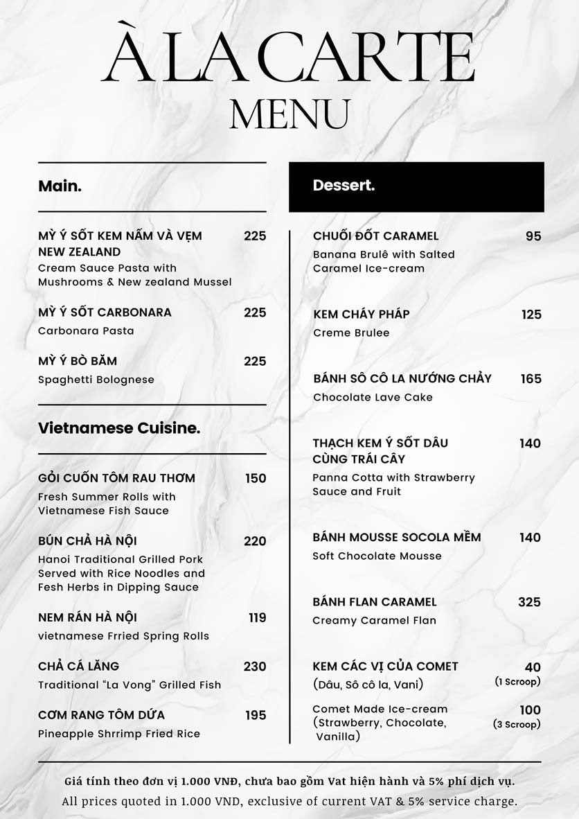 Comet Restaurant Hàng Bè | NHẬN NGAY ƯU ĐÃI MỚI NHẤT PasGo