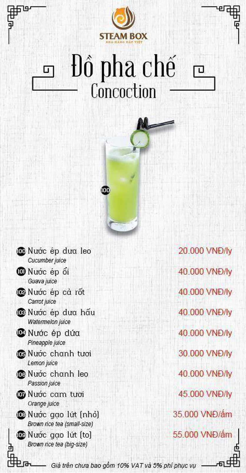 Steam Box Giảng Võ | XEM Menu & Ưu Đãi MỚI PasGo