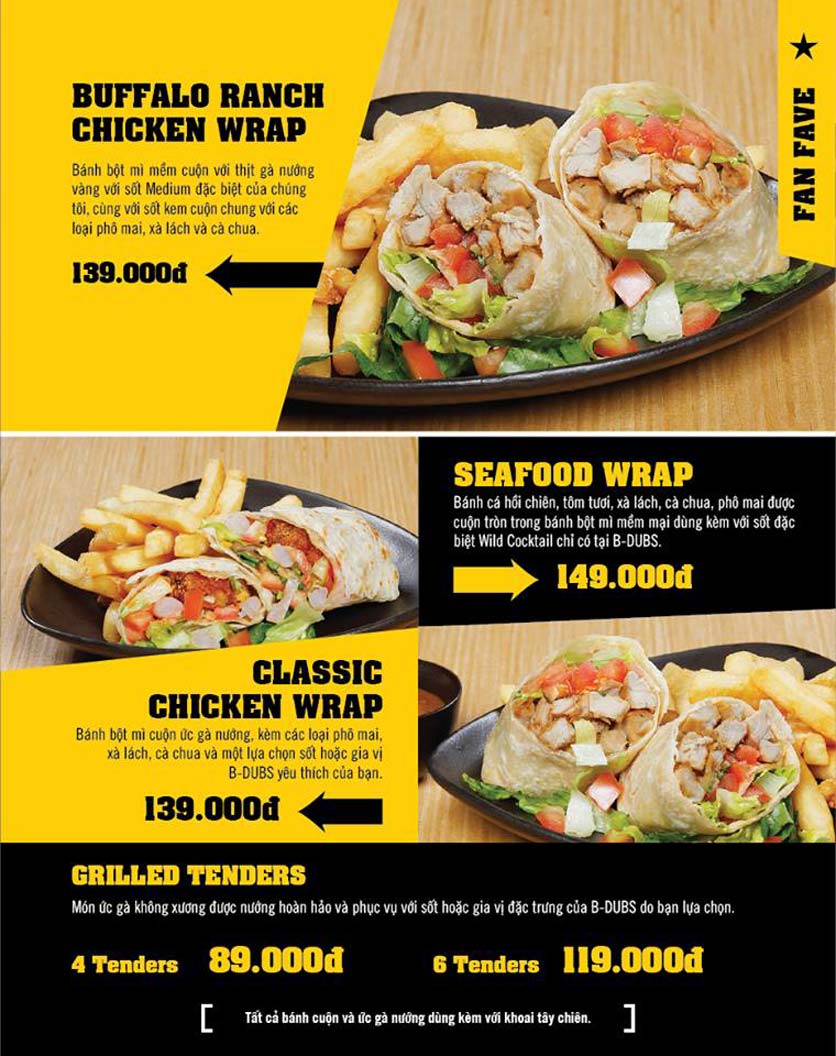 B-Dubs Sư Vạn Hạnh– Phong cách Mỹ, Nhà hàng thể thao