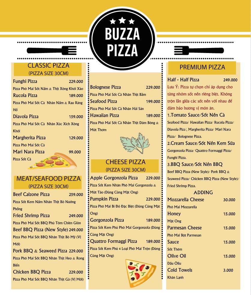Nhà hàng Buzza Pizza Nguyễn Thị Thập – Chuyên món Âu Ý