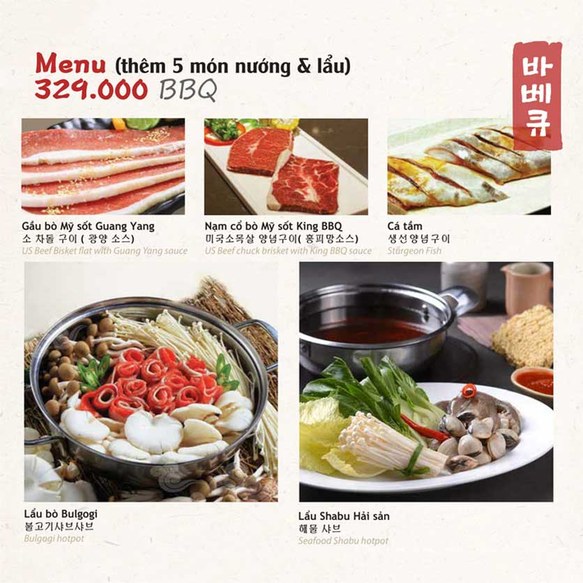 King BBQ Đào Tấn – Buffet nướng Hàn Quốc