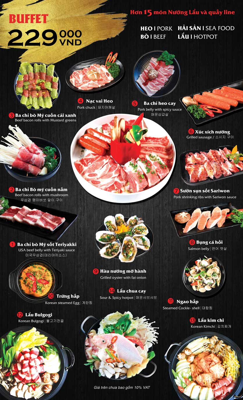 Sariwon - Vincom Bắc Từ Liêm - Buffet lẩu nướng Hàn Quốc